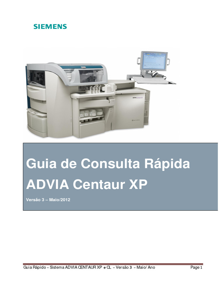 Guia Rápido do ADVIA Centaur XP | PDF | Reações químicas | Anticorpo