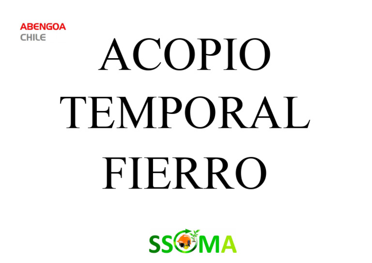 Acopio Temporal de Fierro | PDF