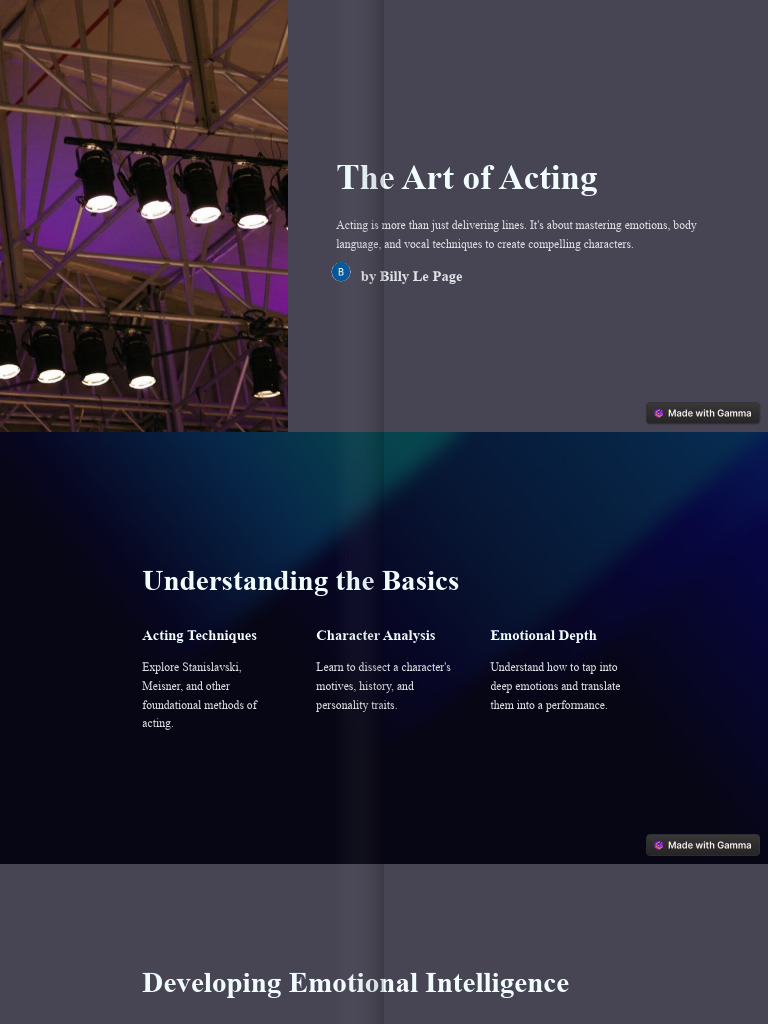 The Art of Acting | PDF | Acting | Emotions