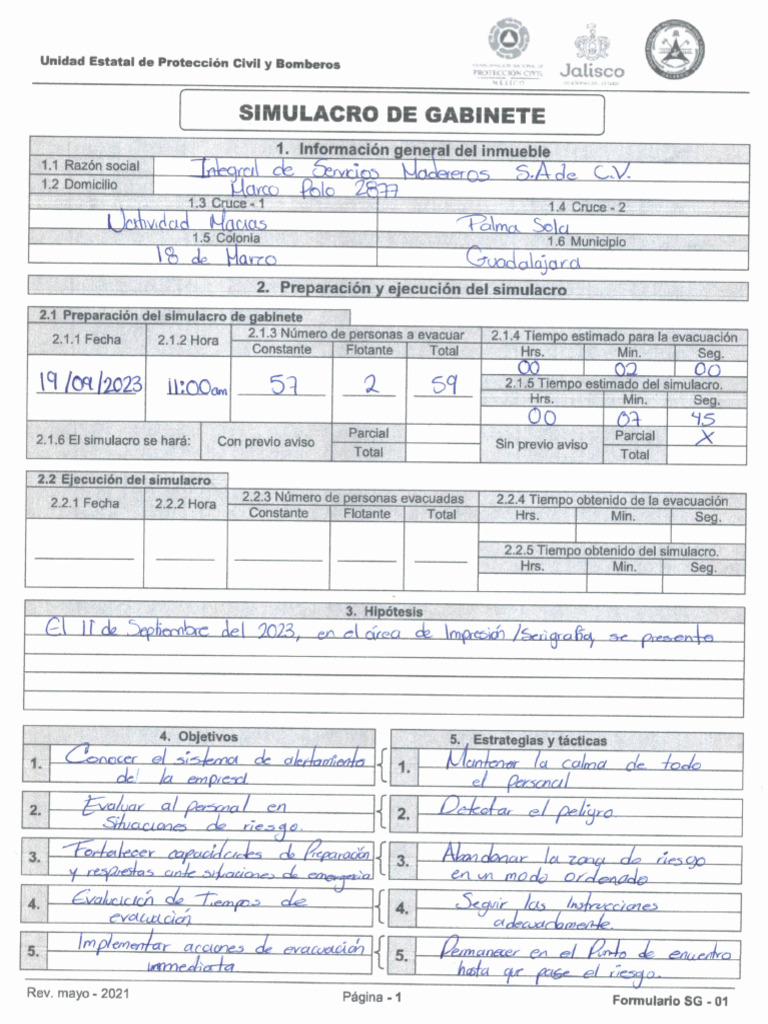 Simulacro de Gabinete 2023 | PDF