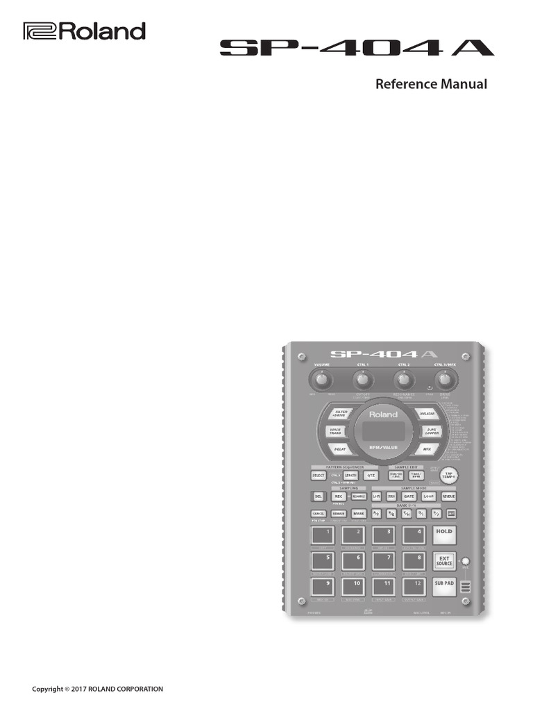 SP-404A Reference Eng01 W | PDF | Tempo | Sampling (Signal Processing)