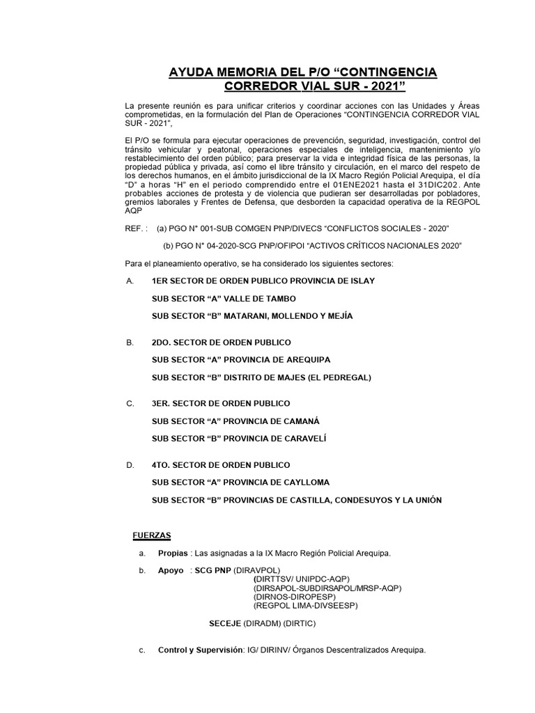 AYUDA MEMORIA | PDF | Aeropuerto | Perú