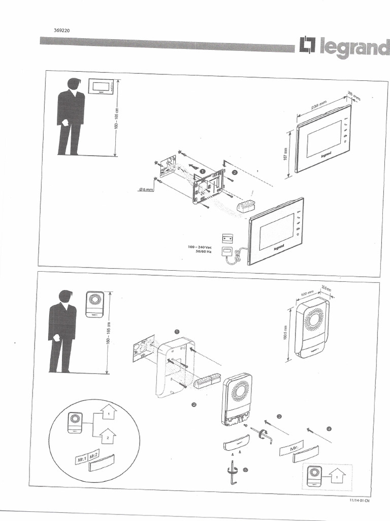 Instrucciones Videoportero Legrand | PDF