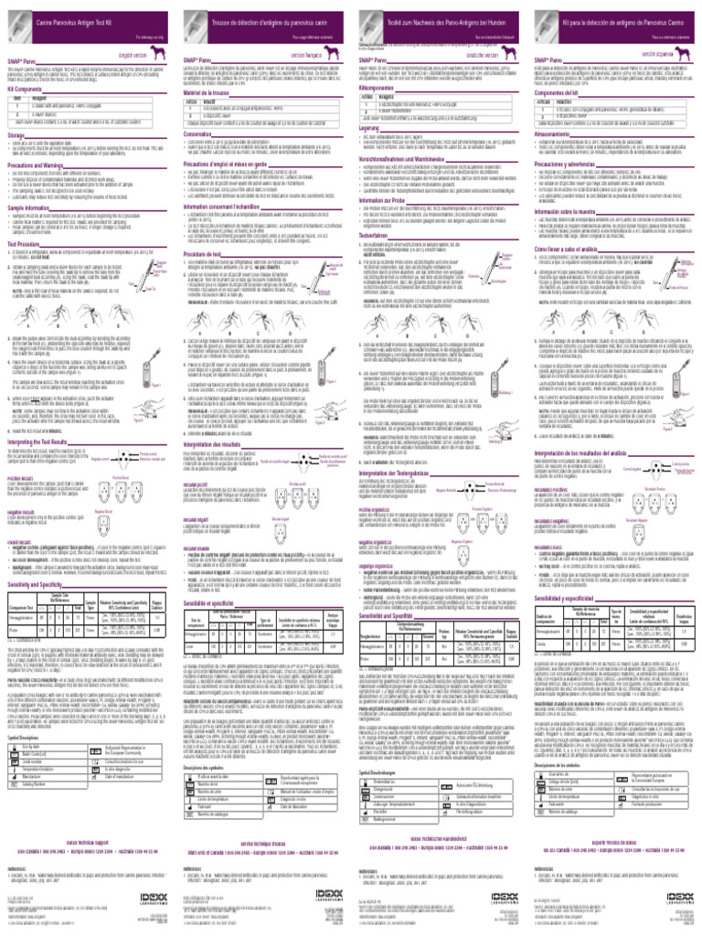 Instructions pour le test Parvo SNAP | PDF | Organismes | Micro-organisme