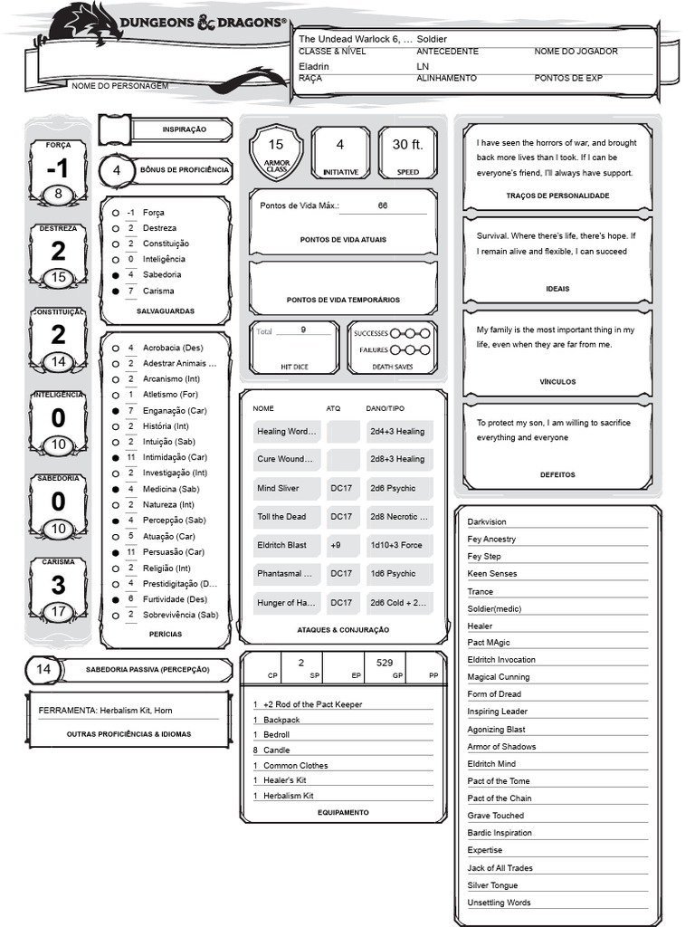 FICHA | PDF | Dungeons & Dragons | Gary Gygax Games