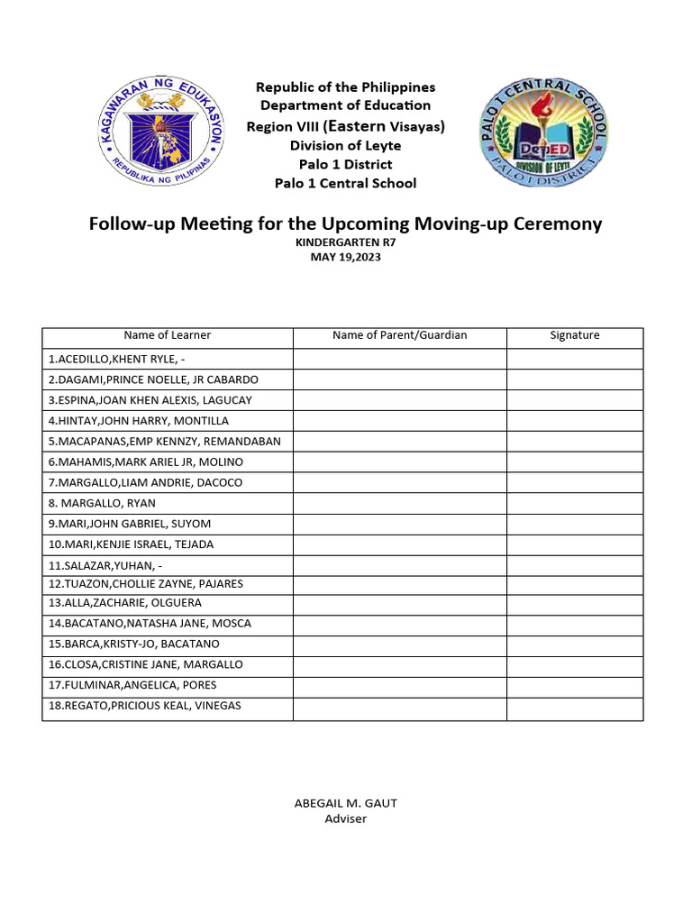 official list of pupils | PDF