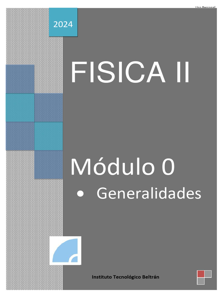 Modulo 0 Fisica Ii Diseño Industrial 2024 | PDF | Laboratorios | Mole (Unidad)