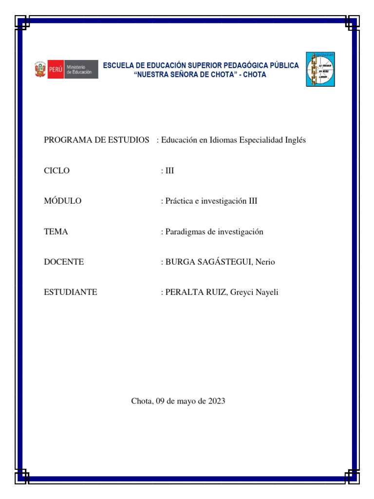 Paradigmas de Investigación - 123127 | PDF | Paradigma | Realidad