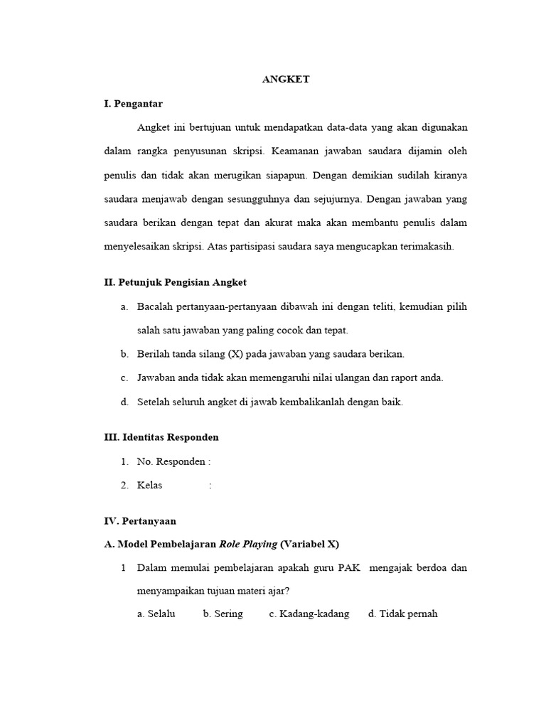 ANGKET | PDF