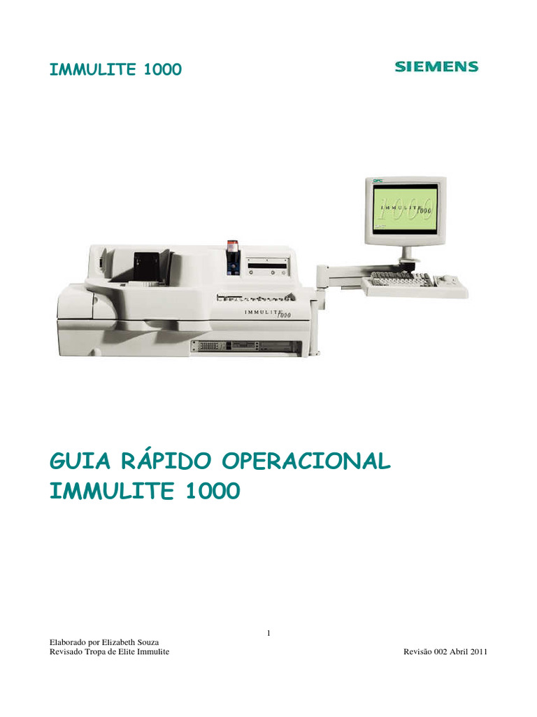 Guia Rápido Operacional Immulite 1000 | PDF | Informática