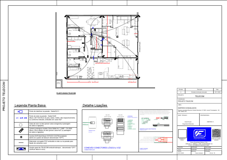 02 Projeto Telecom a | PDF | Engenharia Elétrica | Eletrônicos