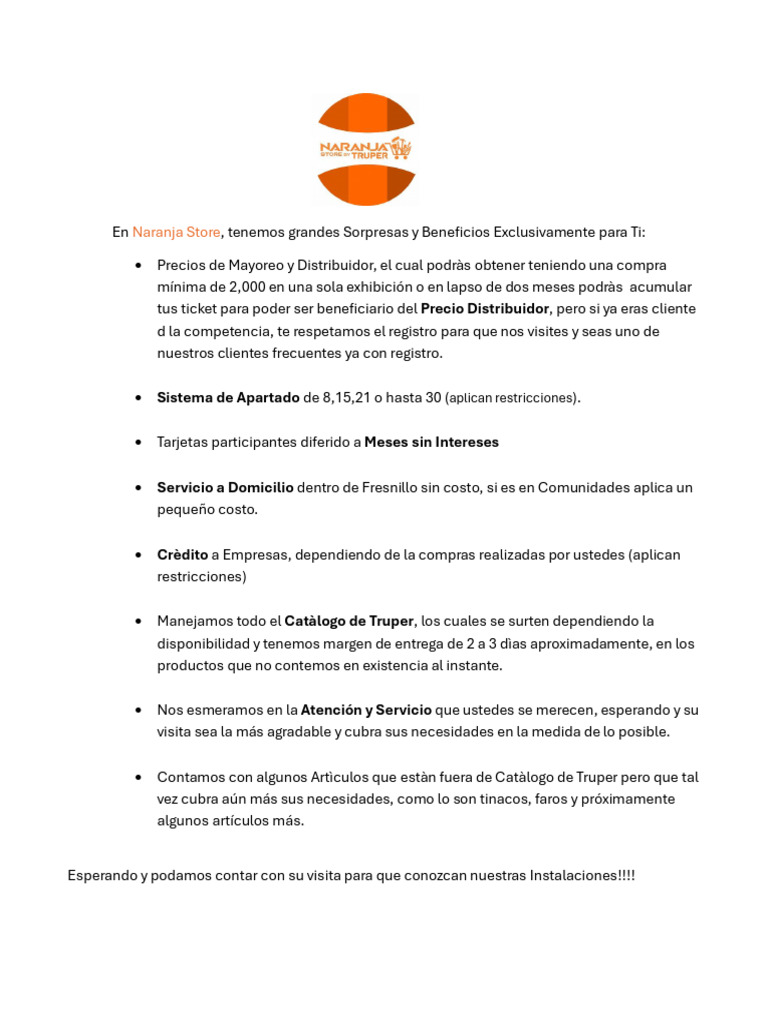 Invitaciòn A Visitarnos | PDF