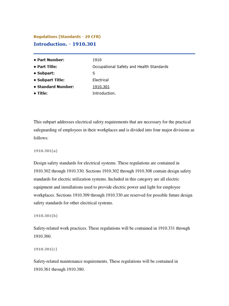 OSHA Electrical Safety Standards Overview | PDF | Electrical Connector ...