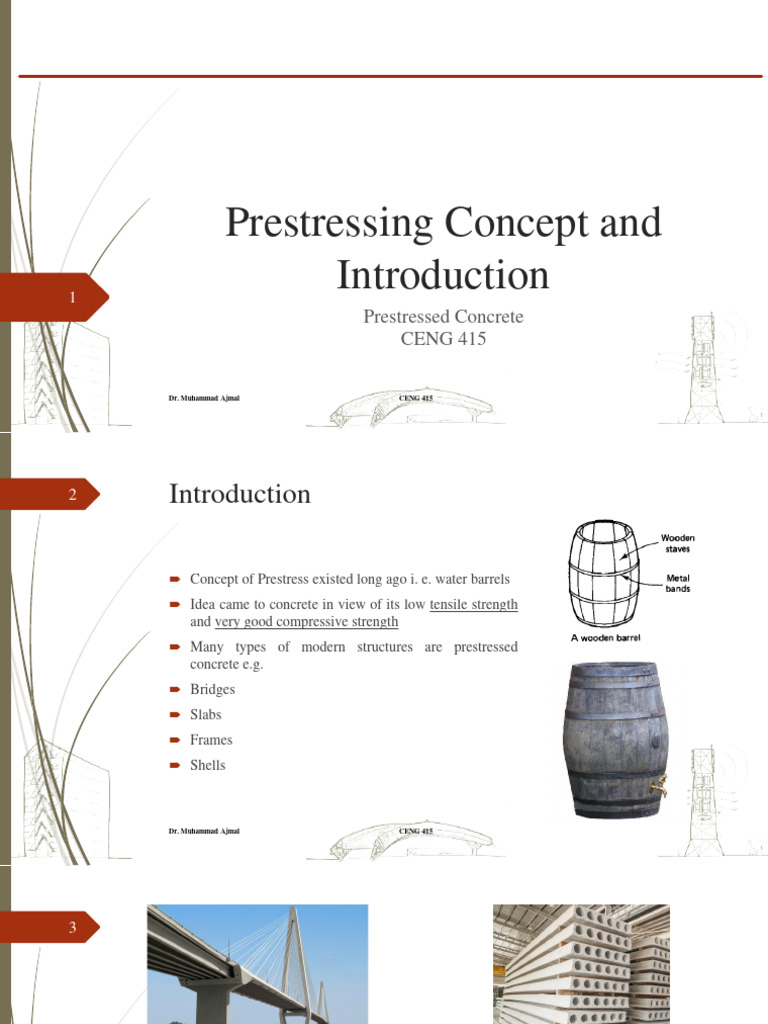 1. Prestressed Concept and Introduction | PDF | Prestressed Concrete ...