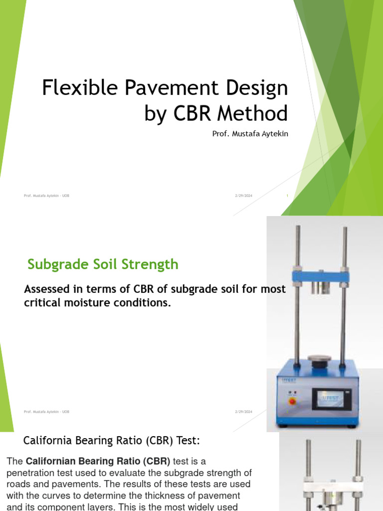 CBR Method for Flexible Pavement Design | PDF | Applied And ...