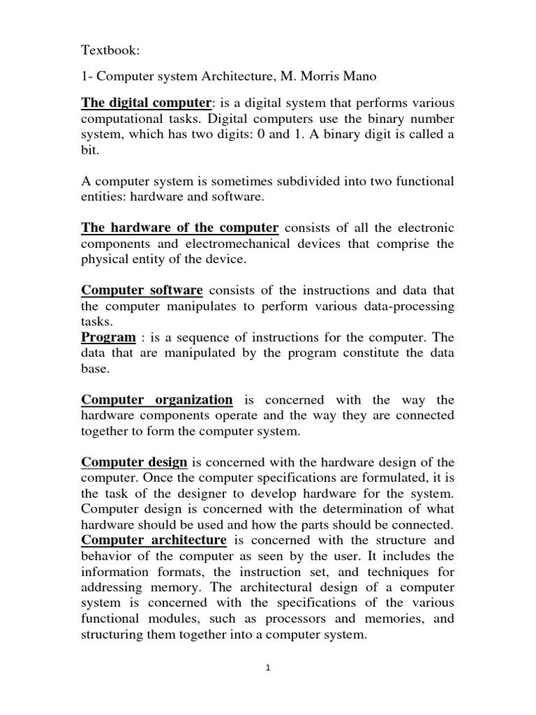 معمارية 1 | Download Free PDF | Digital Electronics | Arithmetic