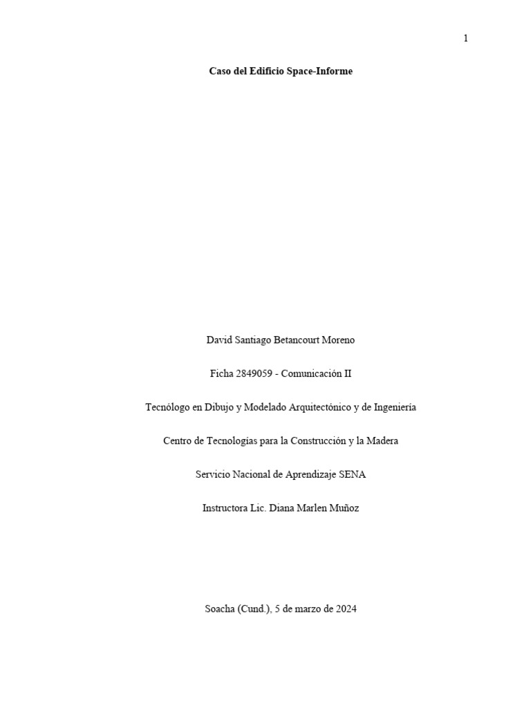 Caso Edificio Space-Informe | PDF | edificio | Entorno natural