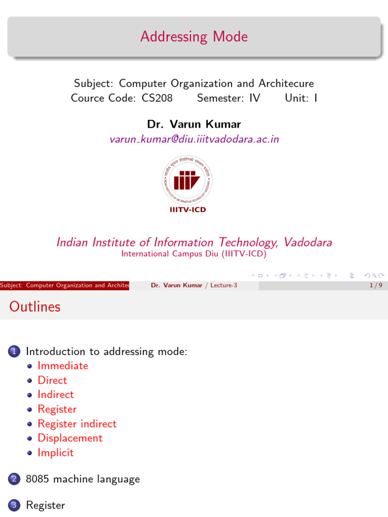 3.addressing Mode | PDF | Computer Programming | Integrated Circuit