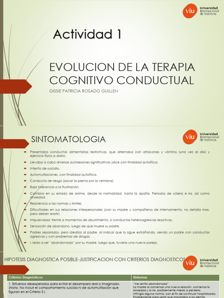 Terapia Cognitivo Conductual Evolución Y Técnicas Pdf Las 9399