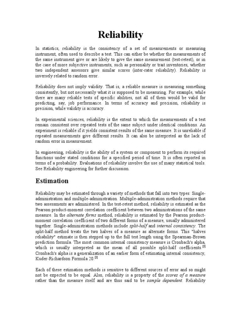 Reliability Engineering | PDF