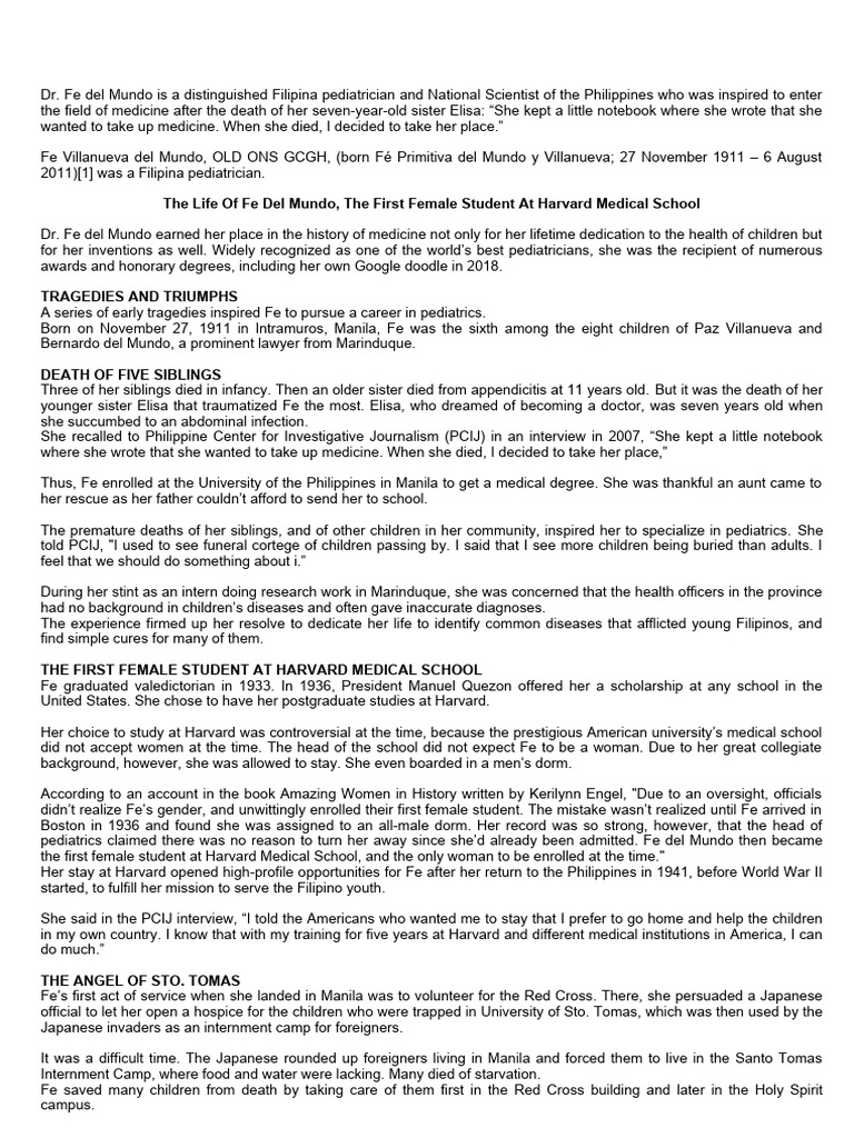 National Reading Program Fe Del Mundo | PDF | Philippines