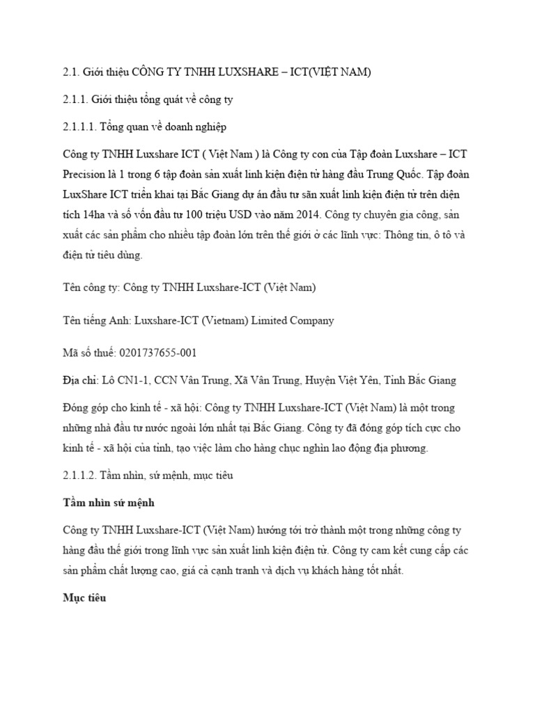 giới thiệu công ty vận hành | PDF