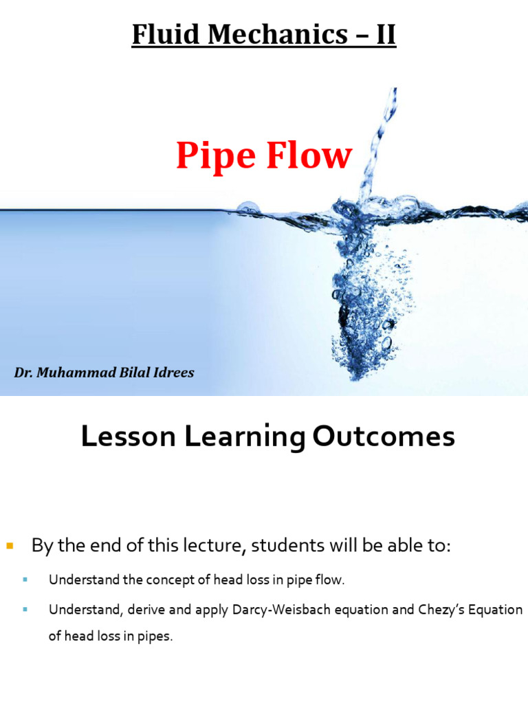 Topic1 PipeFlow Lec2 | PDF | Fluid Dynamics | Mechanics