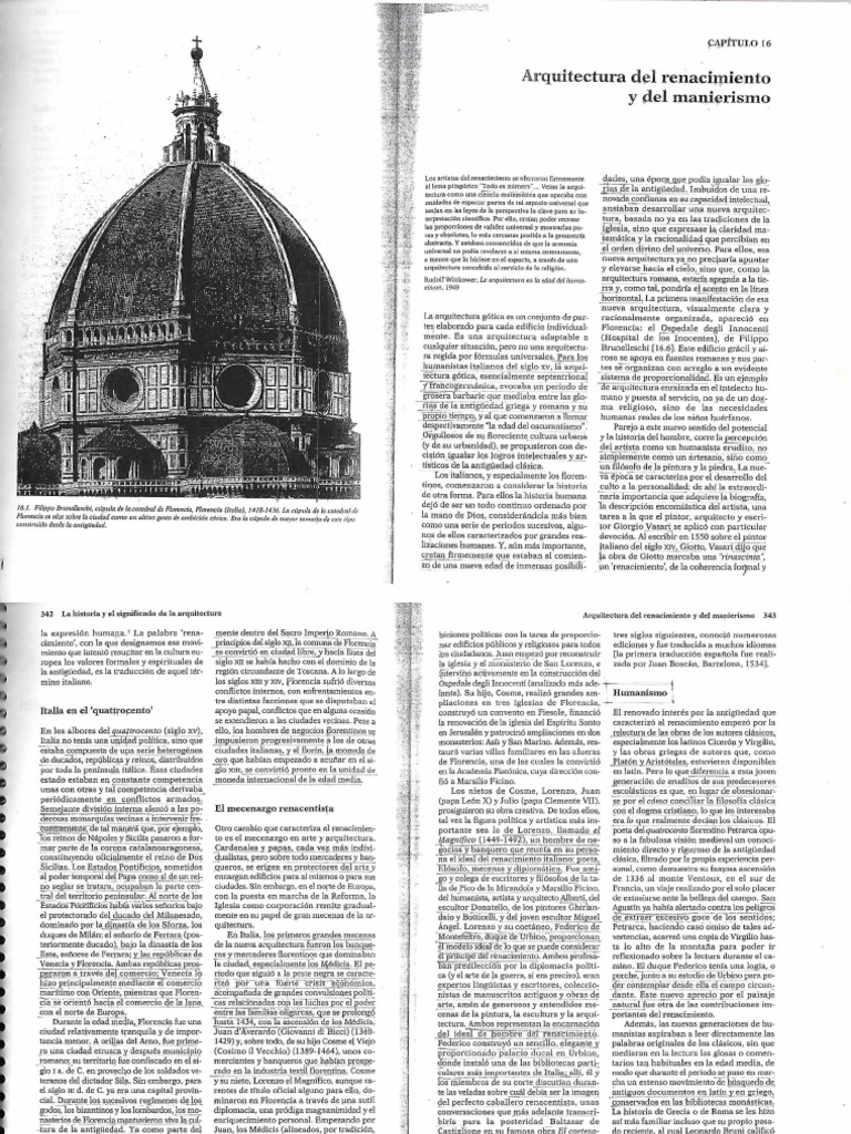 L Roth Cap 16 Arquitectura Del Renacimiento y Manierismo | PDF