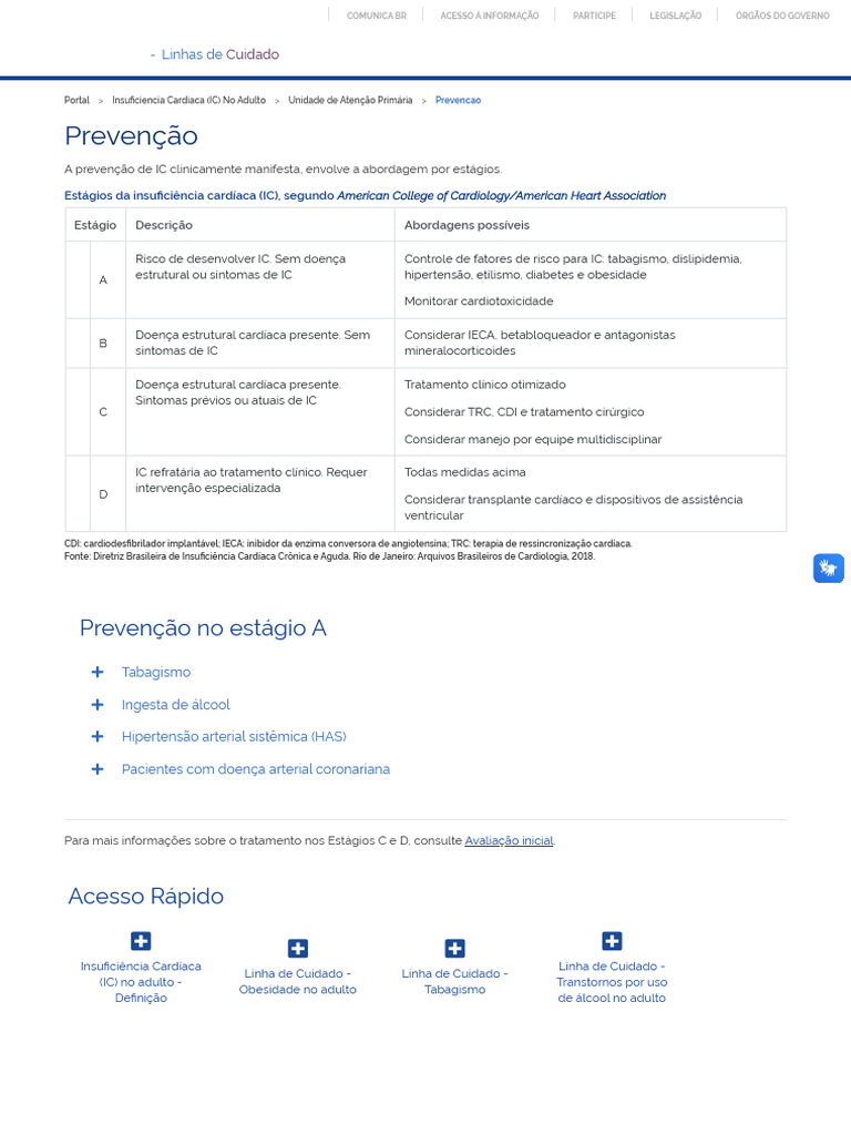 Prevenção da Insuficiência Cardíaca | PDF | Insuficiência cardíaca ...