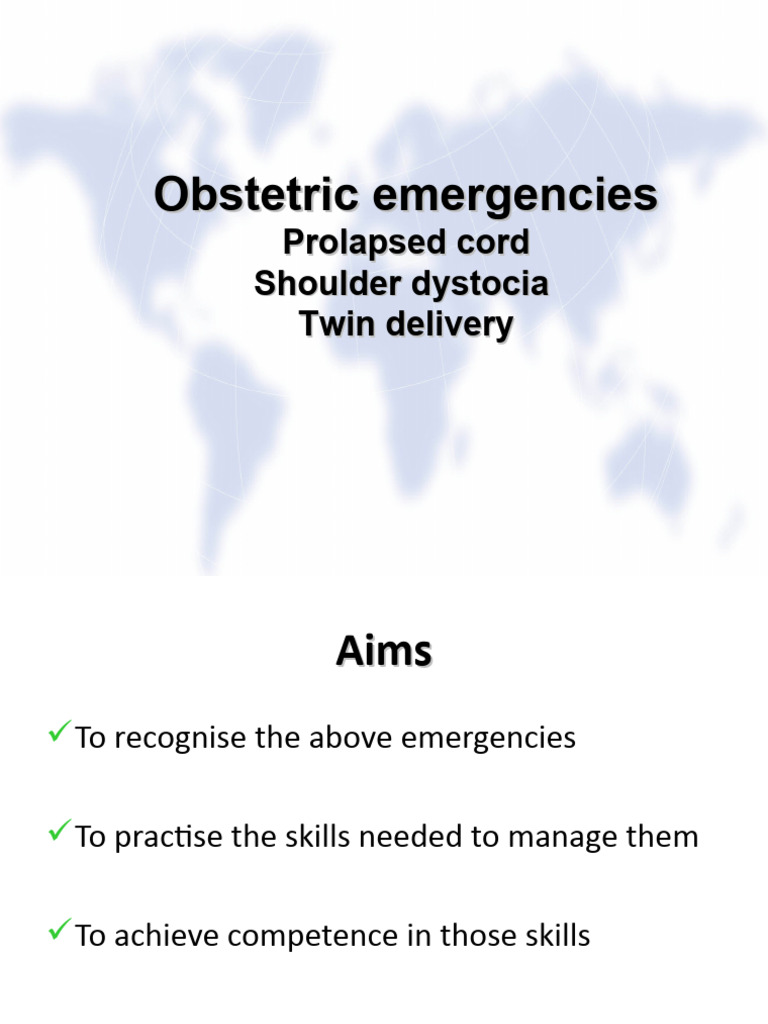 Managing Obstetric Emergencies Guide | PDF | Childbirth | Shoulder