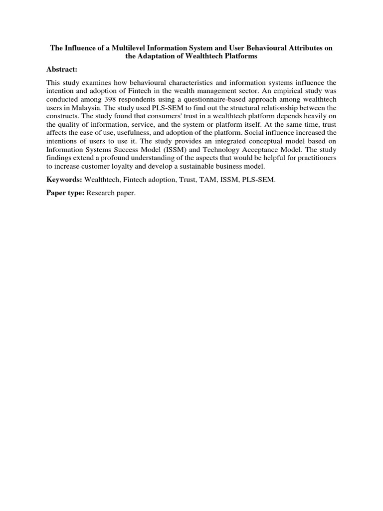 Main File For Peer Review aRTICLE sAMPLE | PDF | Usability | Cronbach's ...