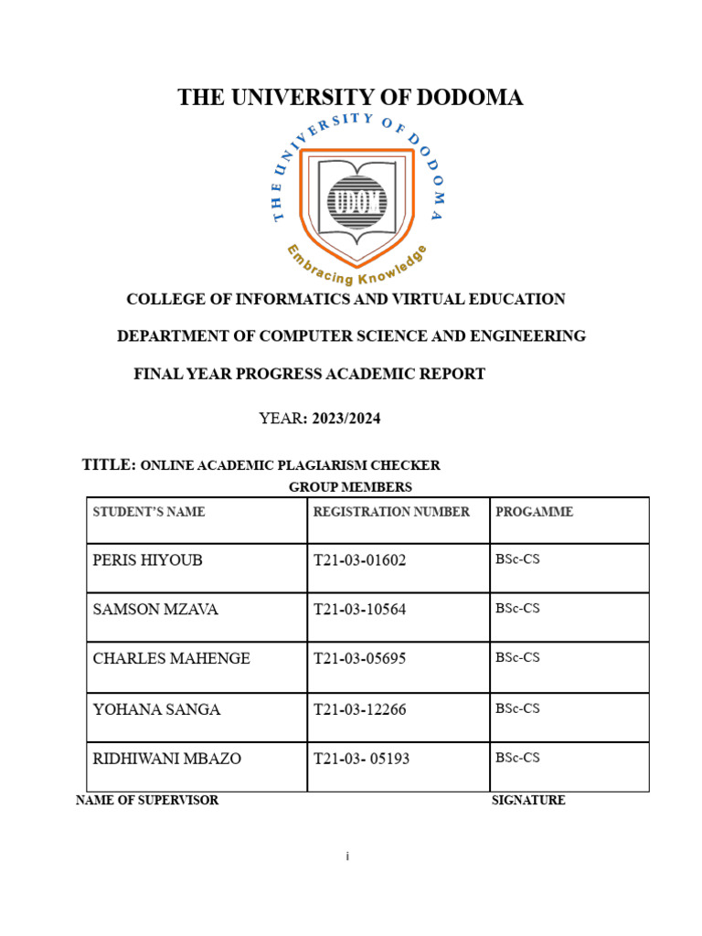Fyp Progress-1-1 | PDF | Plagiarism | Machine Learning