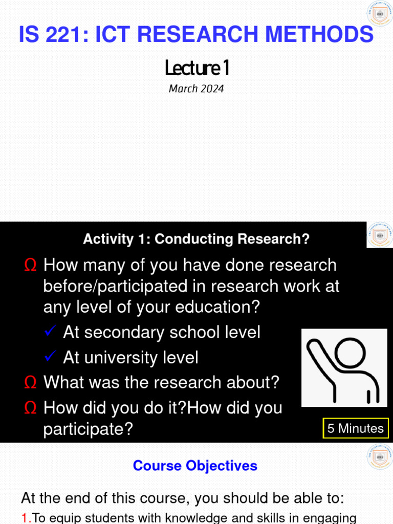 Is 221 Ict Research Methods Lecture 1 Pdf Security Computer Security