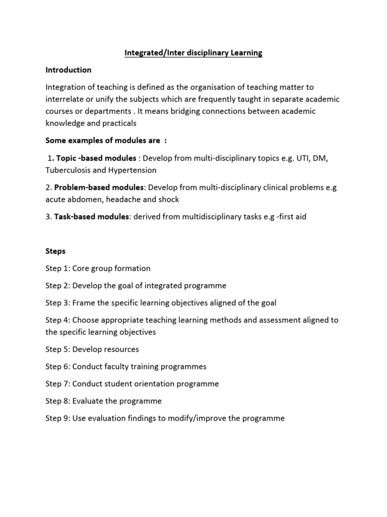 Integrated Teaching | PDF | Learning | Behavior Modification