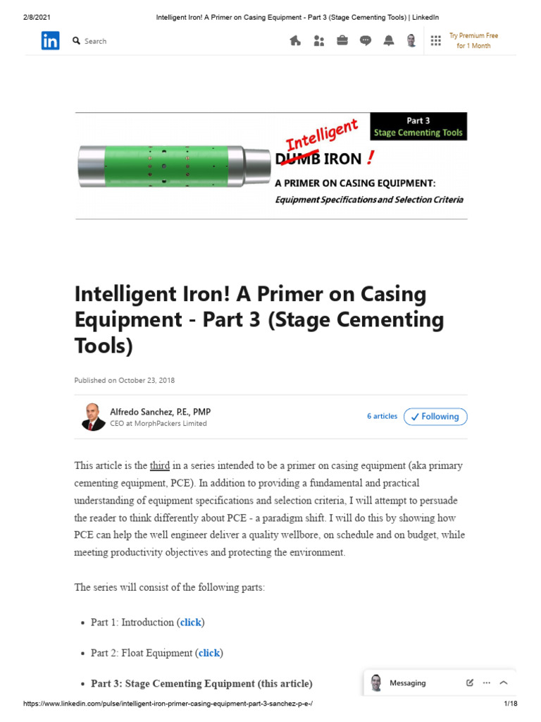Intelligent Iron! A Primer On Casing Equipment - Part 3 (Stage ...