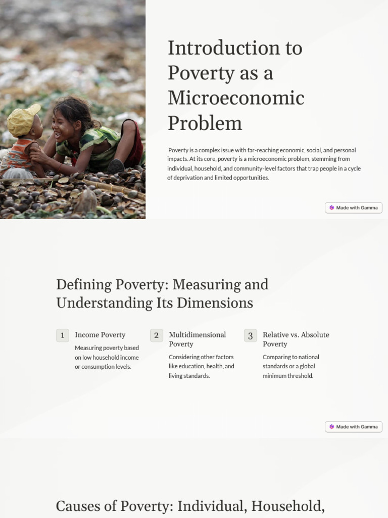 Introduction To Poverty As A Microeconomic Problem | Download Free PDF ...