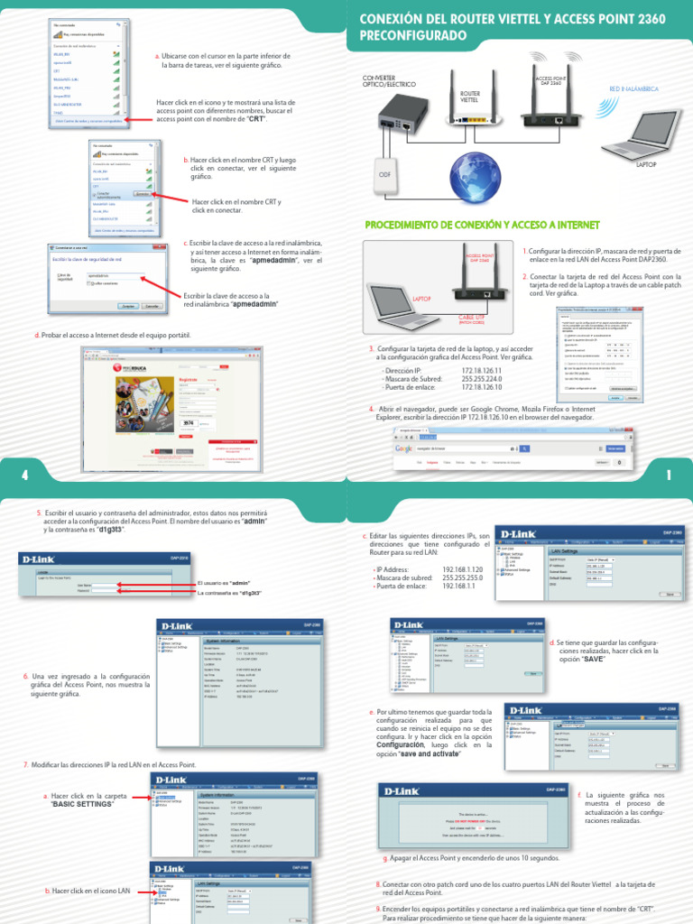 Conexión Del Router Viettel y Access Point 2360 | PDF | Punto de acceso ...