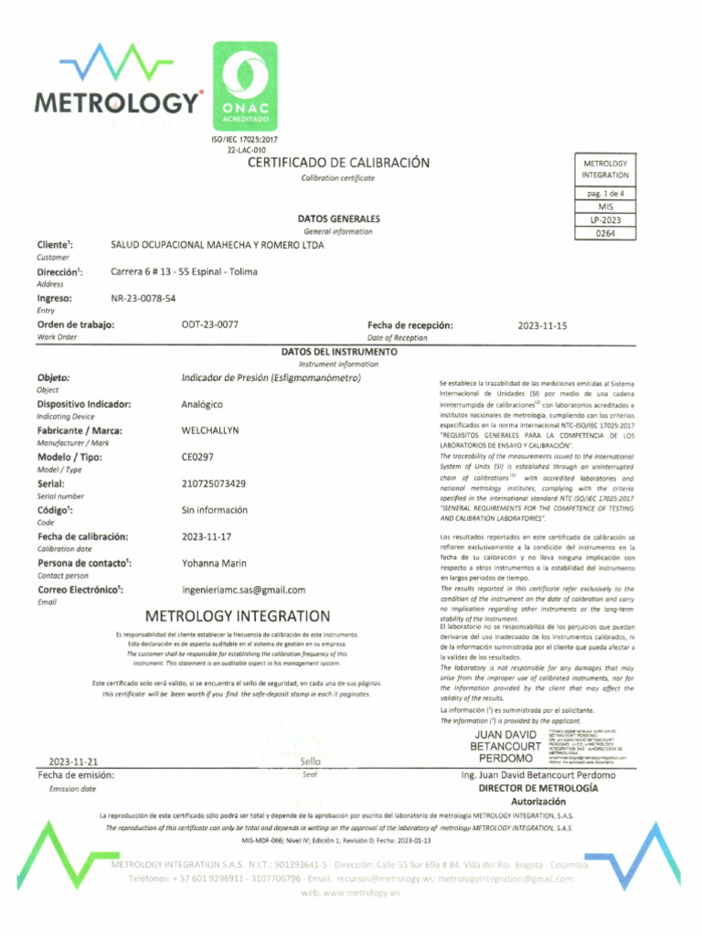 Certificado Onac | PDF
