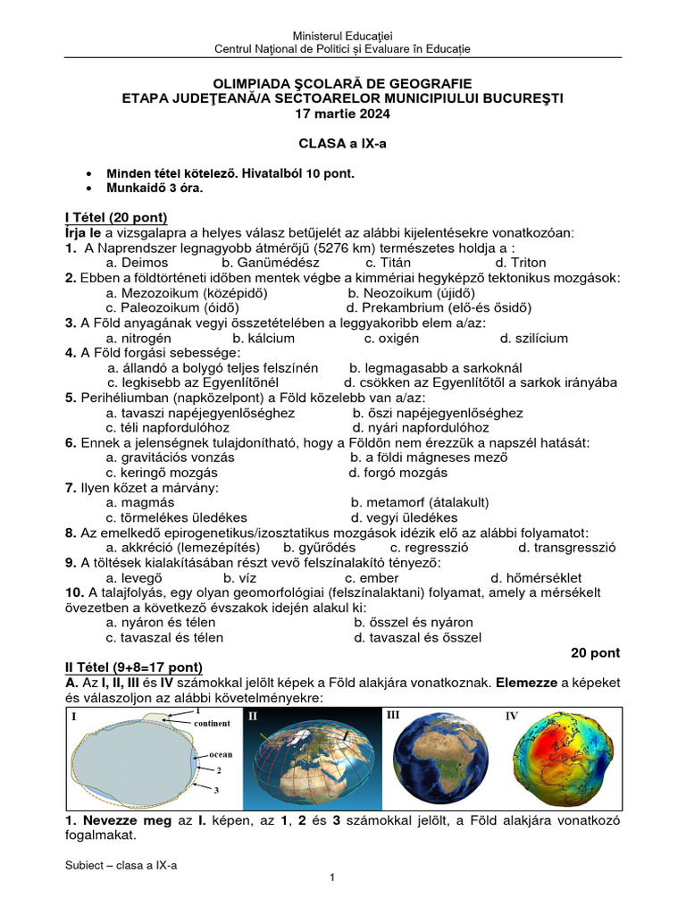 Geo 9 Ojg 2024 Subiect Lma | PDF
