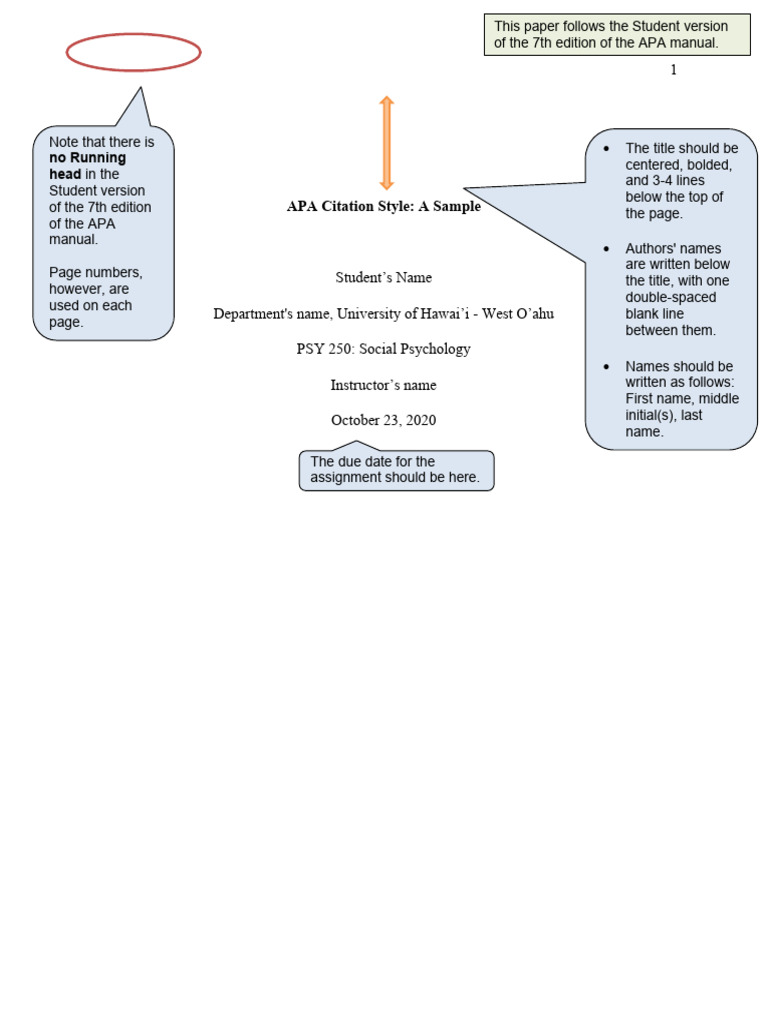 Sample APA 7th Edition Paper | PDF | Apa Style | Citation