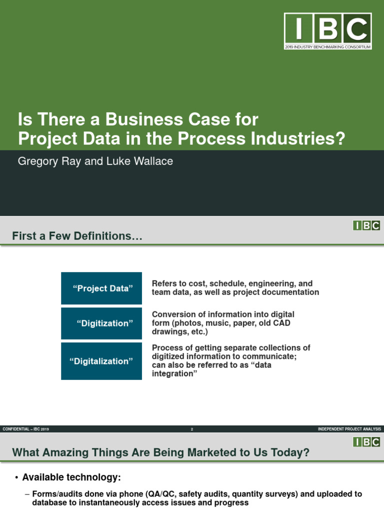 Business Case for Project Data in Process Industries | PDF | Data | Databases