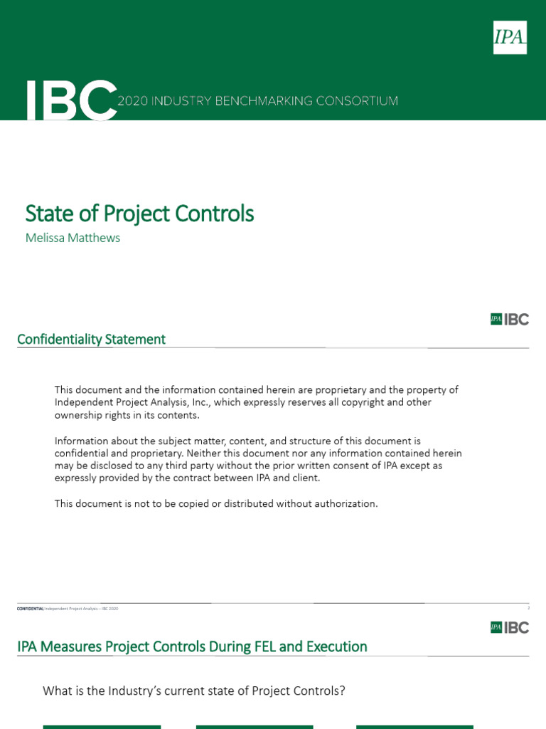 13_State of Project Controls | PDF