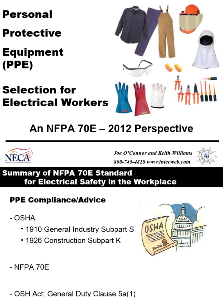 PPE Selection For Electrical Workers | PDF | Personal Protective Equipment | Safety