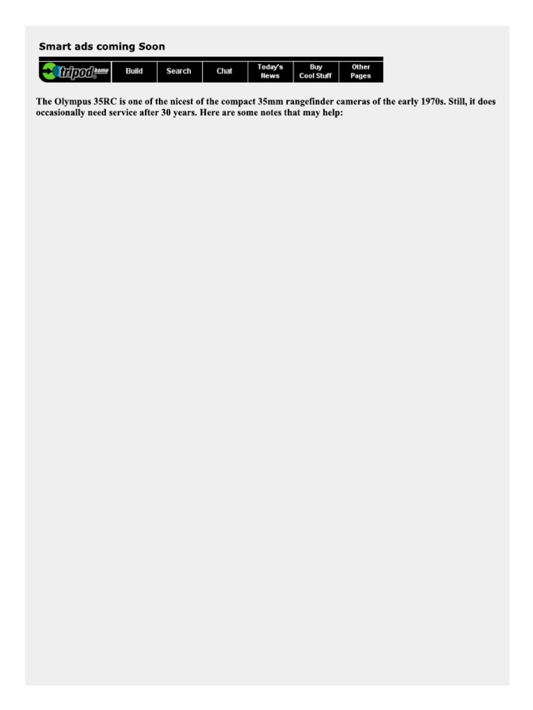 Olympus 35rc Repair | PDF