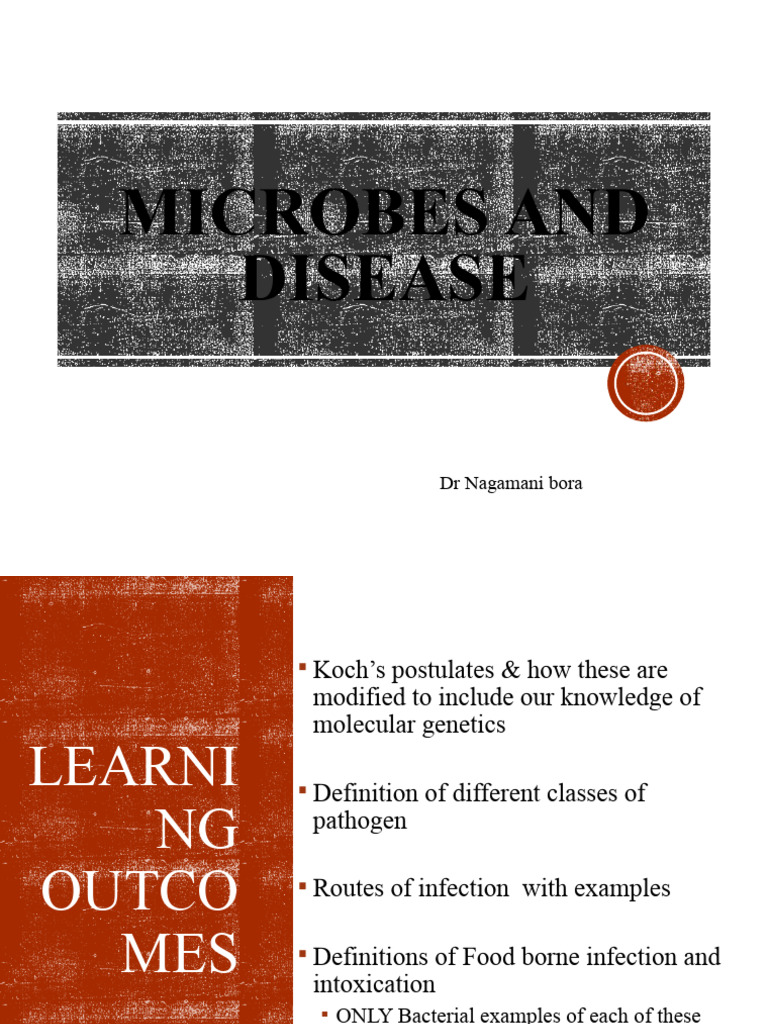 Lecture 19 Microbes and Disease - DR NBora - 1 | PDF | Pathogen | Infection