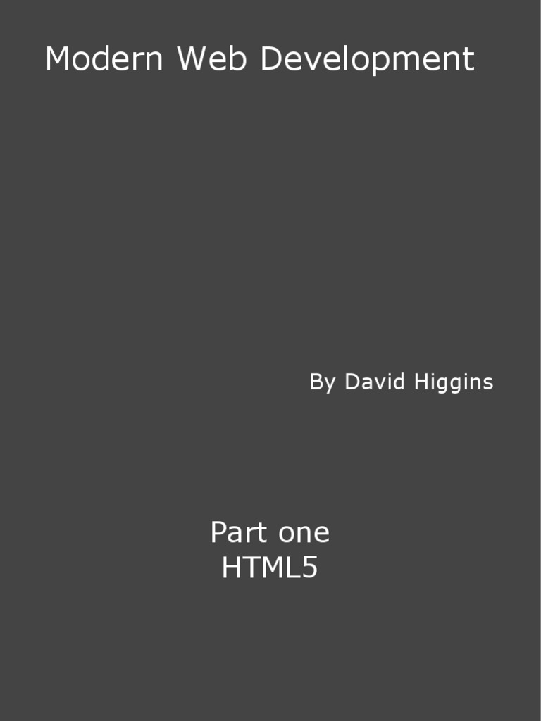 Modern Web Development | PDF | Html5 | Cascading Style Sheets