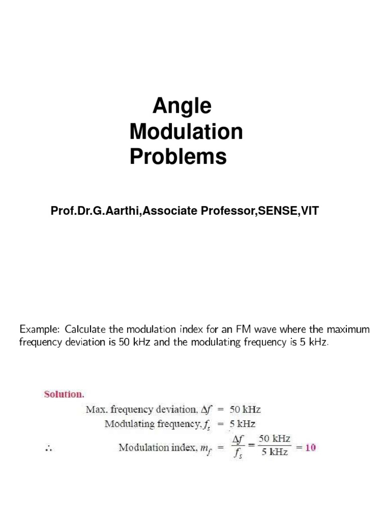 20-FM Problems-16-03-2024 | PDF | Frequency Modulation | Wireless