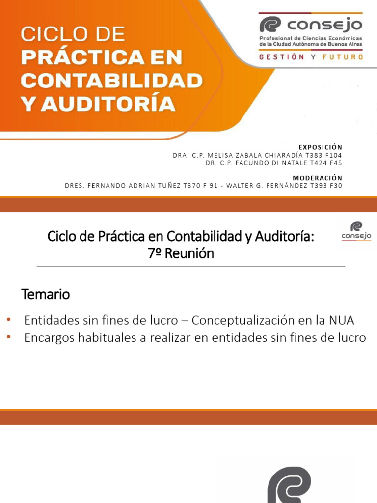 Ciclo de Práctica en Contabilidad y Auditoría 7° Reunión 2023 VF ...