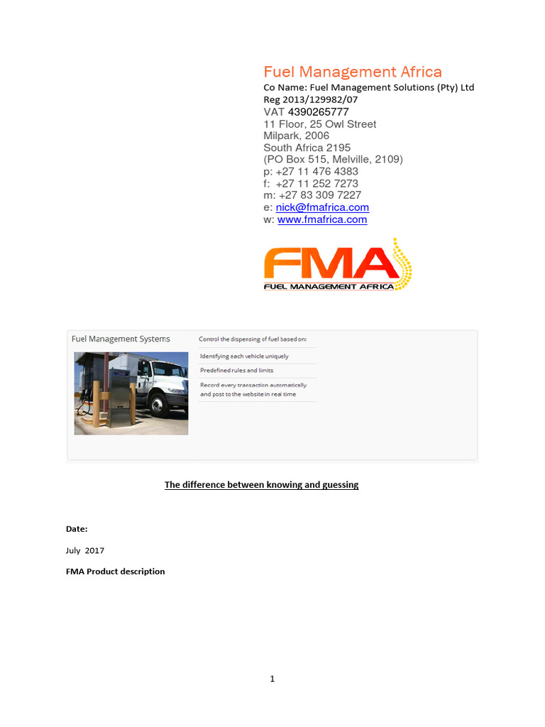 Fuel Management Description and in Vehicle Probes | PDF | Business