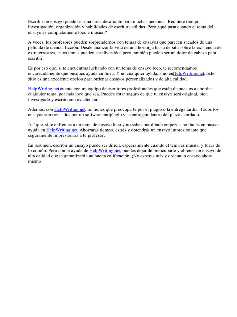 Temas Locos para Ensayos | PDF | Ensayos | Escritura